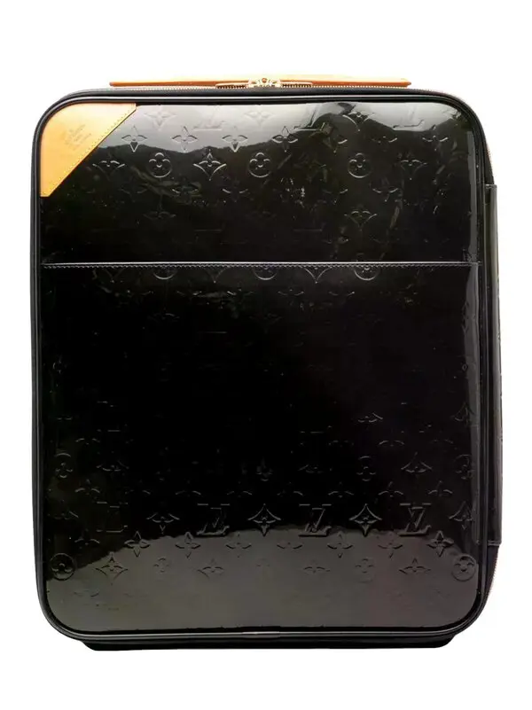LOUIS VUITTON Monogram Vernis Pegase 45 Travel Bag - Black