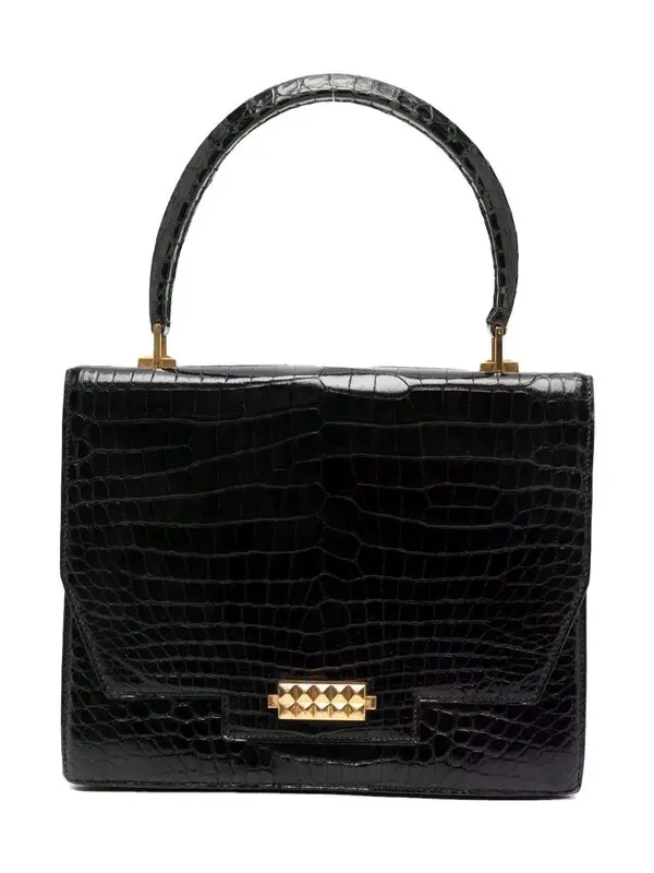 Hermès Crocodile-skin Top-handle Tote - Black
