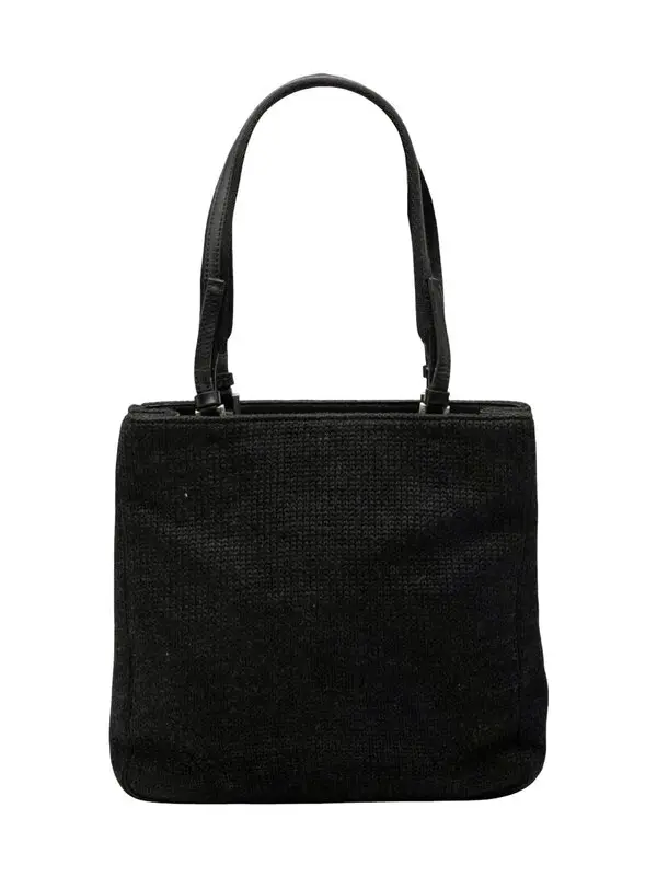 Prada 2000-2013 Wool Tote Bag - Black