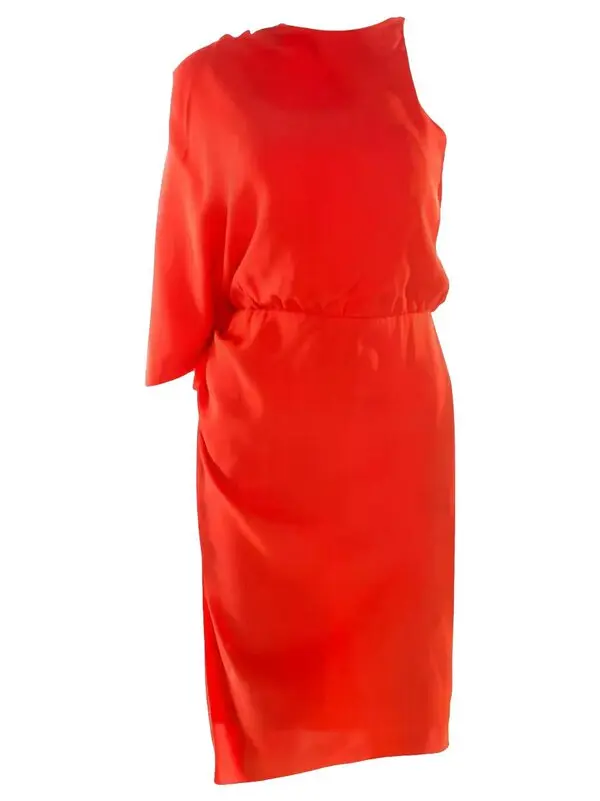 ALEXANDER WANG Asymmetrical Silk Midi Dress - Orange
