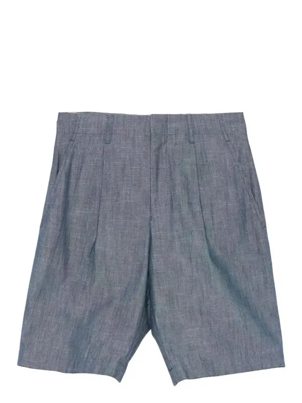 JUNYA WATANABE COMME DES GARCONS 2012 Pleated Tailored Shorts - Blue