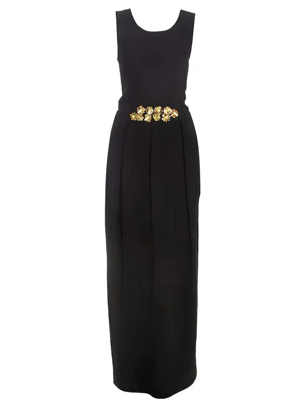 Tory Burch Beaded-waist Maxi Dress - Black