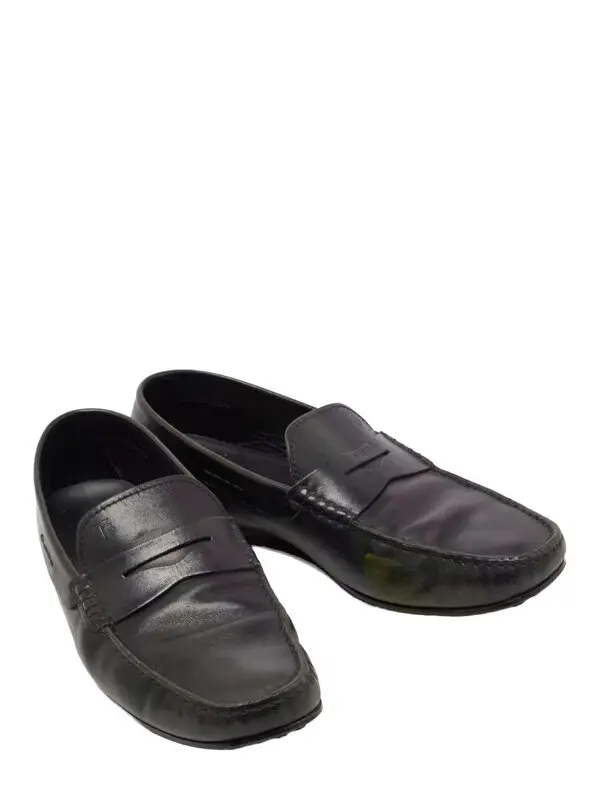 TOD'S Gommini Leather Loafers - Black