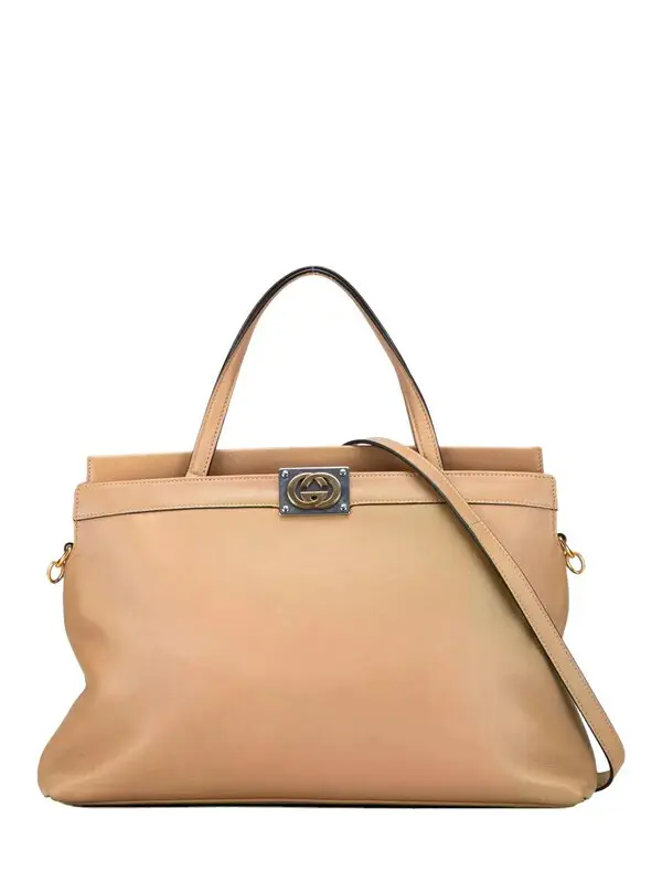 Gucci Small Linea Matisse Satchel - Brown