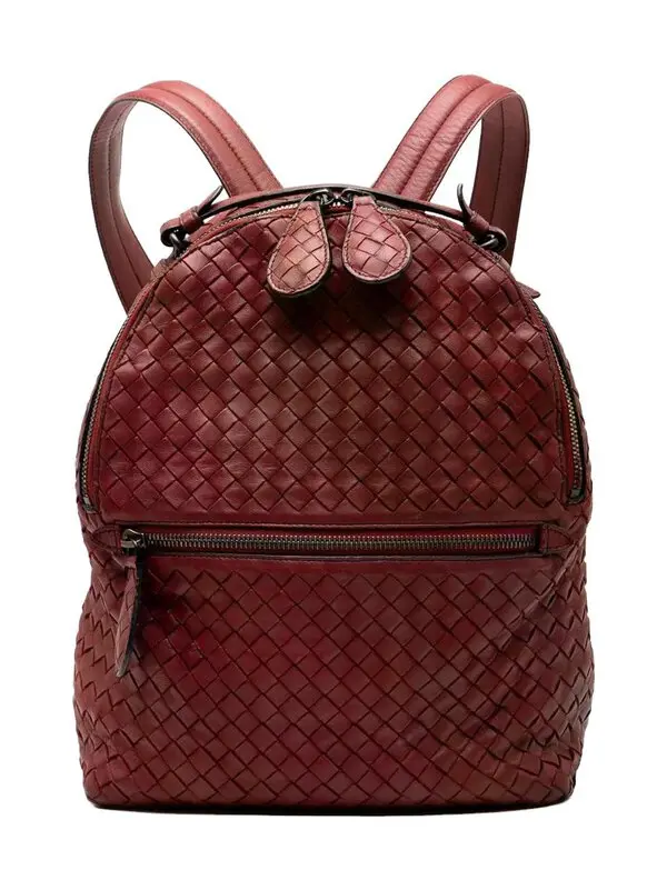 Bottega Veneta Nappa Intrecciato Backpack - Red