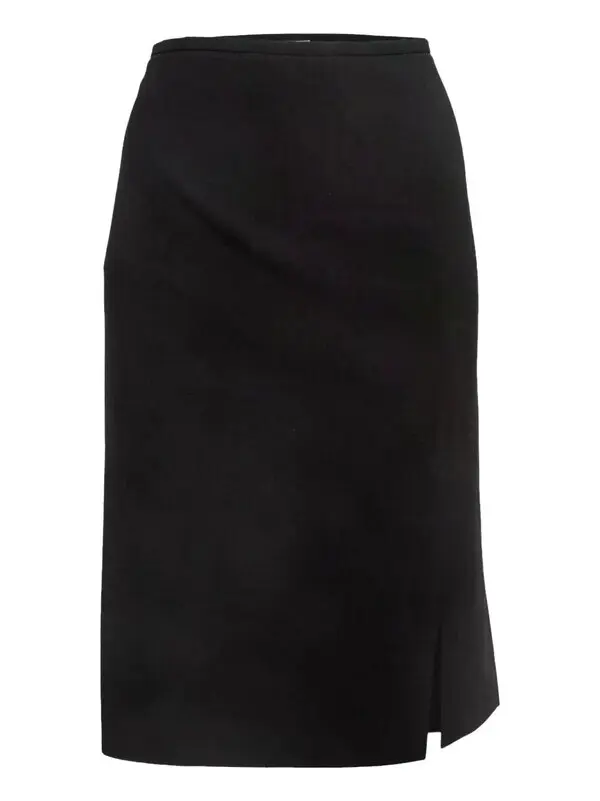 ARMANI Vintage High-waist Side-slit Skirt - Black