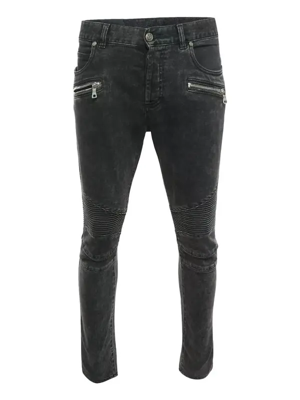 Balmain Zipper-detail Jeans - Black