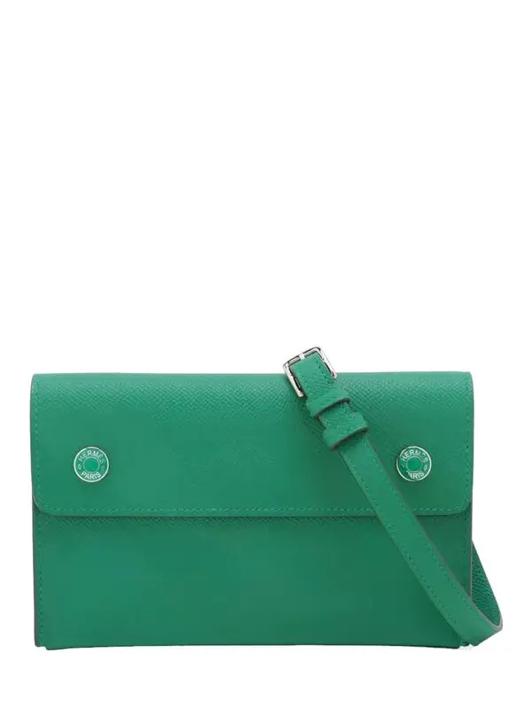 Hermès Hermesnap Wallet On Strap Crossbody Bag - Green