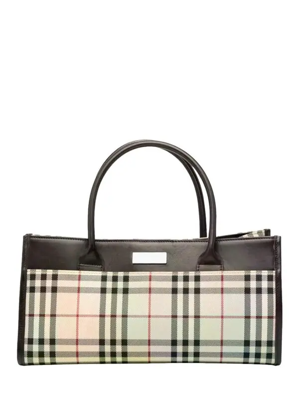 Burberry House Check Canvas Handbag - Brown