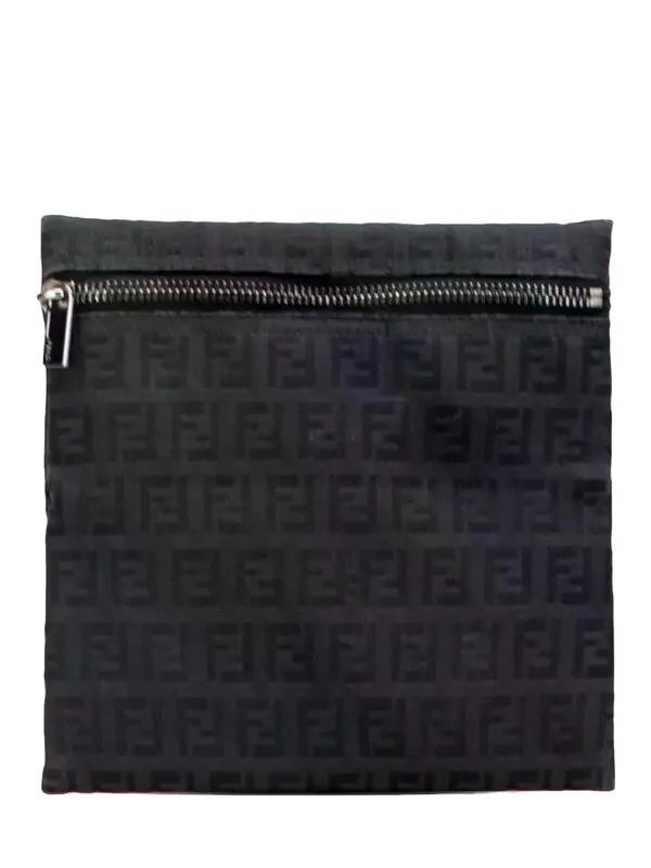 Fendi Zucchino Canvas Pouch - Black