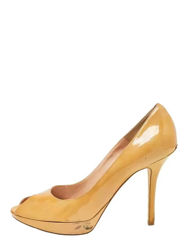 Dior 115mm Peep-toe Heeled Pumps - Yellow
