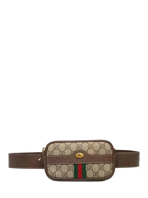 Gucci Gg Supreme Ophidia Belt Bag - Brown