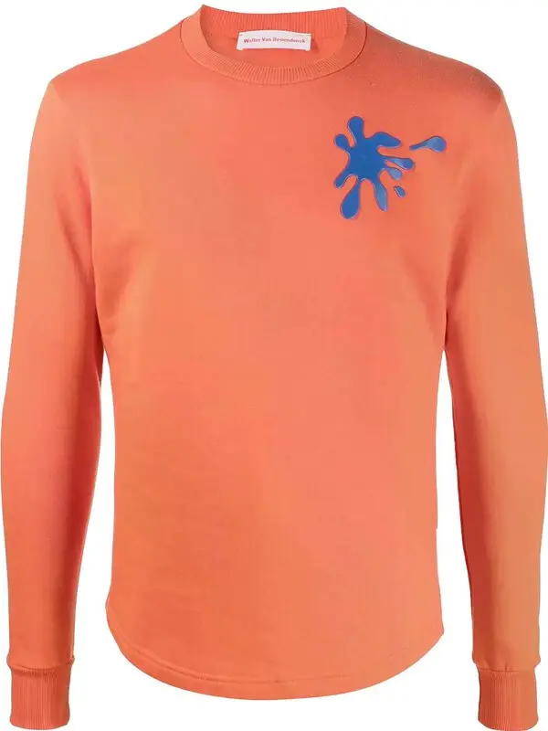 WALTER VAN BEIRENDONCK Spot Sweat Long-sleeved T-shirt - Orange
