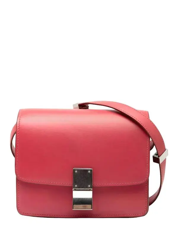 Celine 2017 Small Calfskin Classic Box Crossbody Bag - Red