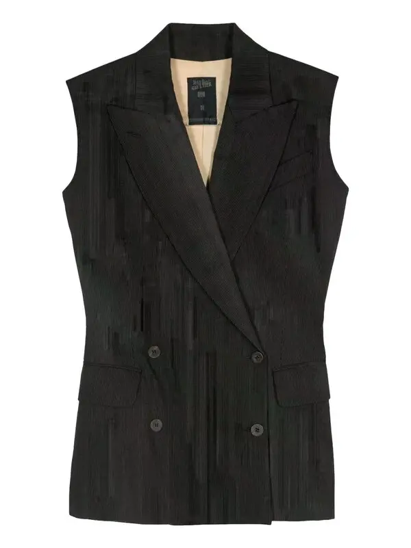 Jean Paul Gaultier 1980s Pinstriped Double-breasted Waistcoat - Brown