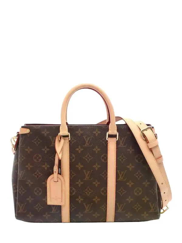 LOUIS VUITTON Monogram Soufflot Mm Satchel - Brown