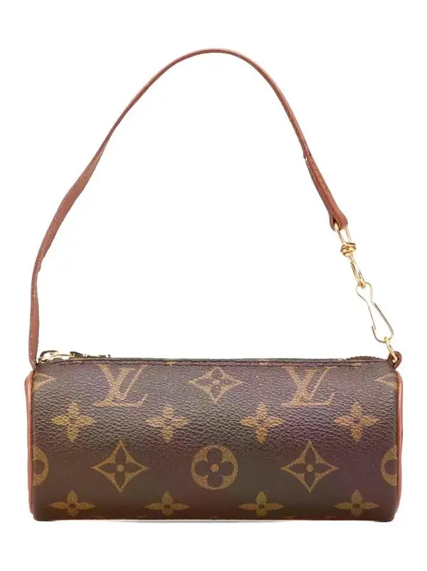 LOUIS VUITTON Monogram Papillon Pochette Handbag - Brown