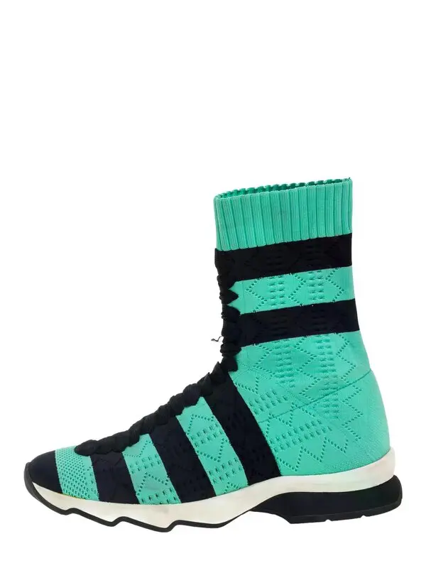 Fendi Knitted High-top Sneakers - Green