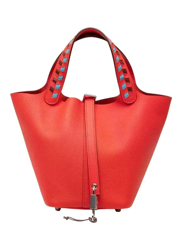 Hermès Pre-owned Epsom Tressage Picotin Lock 18 Handbag - Red