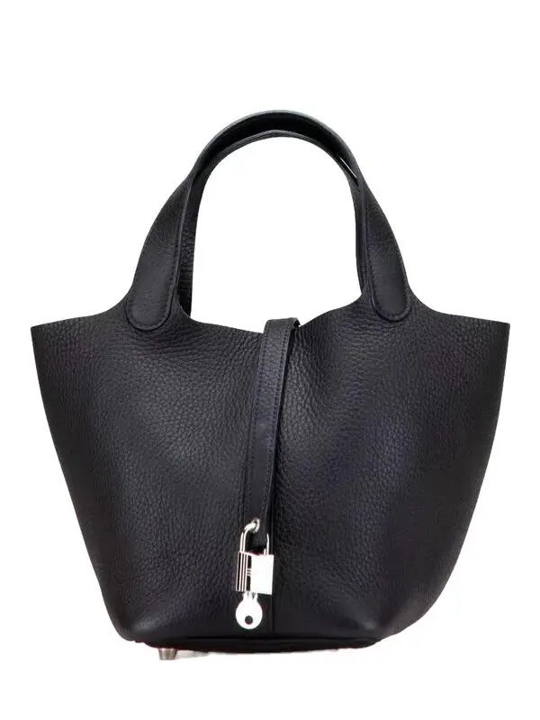 Hermès 2013 Clemence Picotin Lock 18 Handbag - Black
