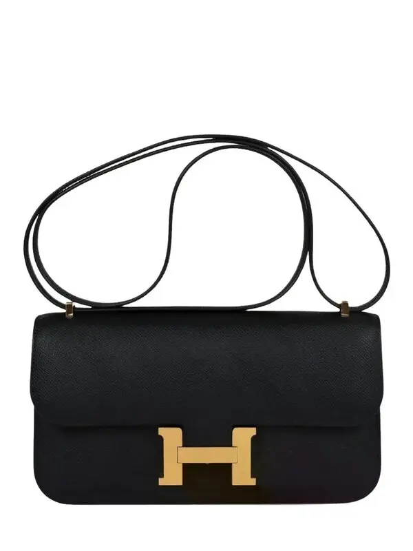 Hermès 2024 Constance Elan Epsom Rose Gold-hardware Shoulder Bag - Black