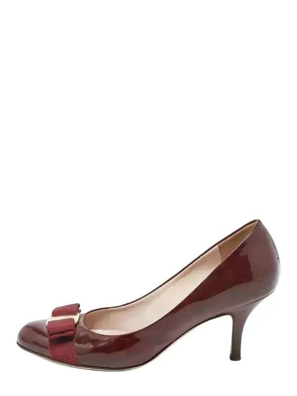 FERRAGAMO 85mm Vara Bow Pumps - Red