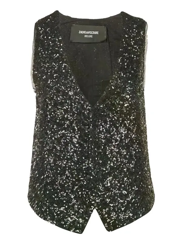 Zadig&Voltaire Sequin-embellished Waistcoat - Black