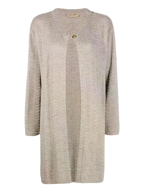 Giorgio Armani 1990s Round-neck Knitted Cardigan - Neutrals