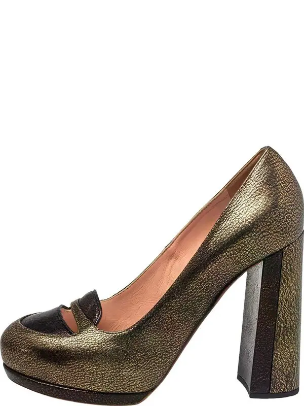 Rochas 120mm Leather Heeled Pumps - Brown