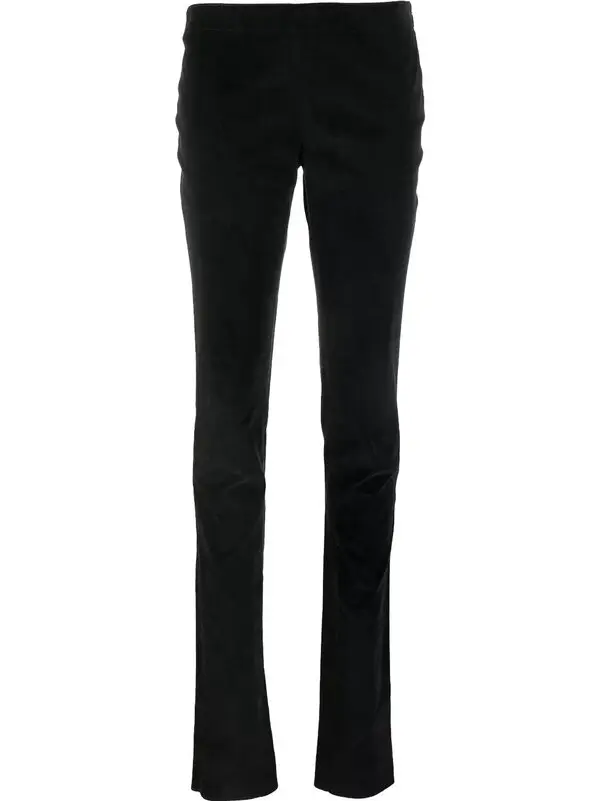 Gucci 2000s Skinny Velvet Trousers - Black