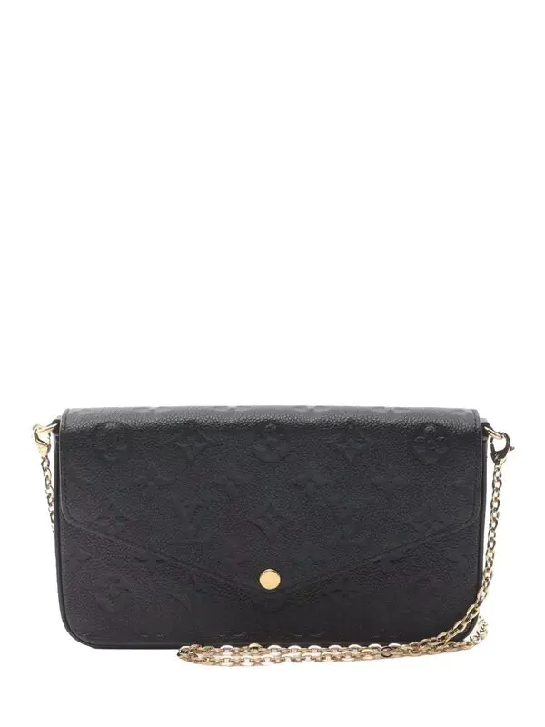 LOUIS VUITTON Monogram Empreinte Pochette Felicie Crossbody Bag - Black