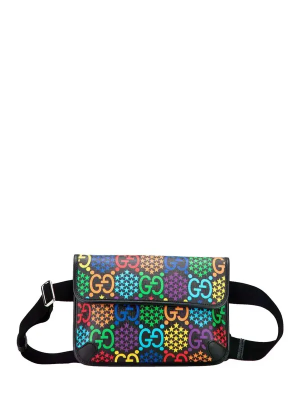 Gucci Gg Supreme Psychedelic Belt Bag - Black