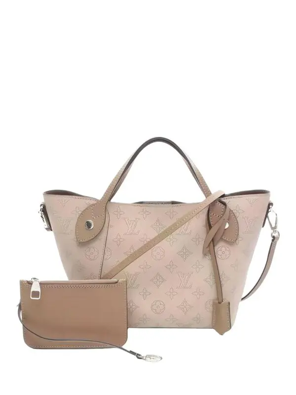 LOUIS VUITTON 2018 Hina Pm Mahina Carré-leather Shoulder Bag - Neutrals