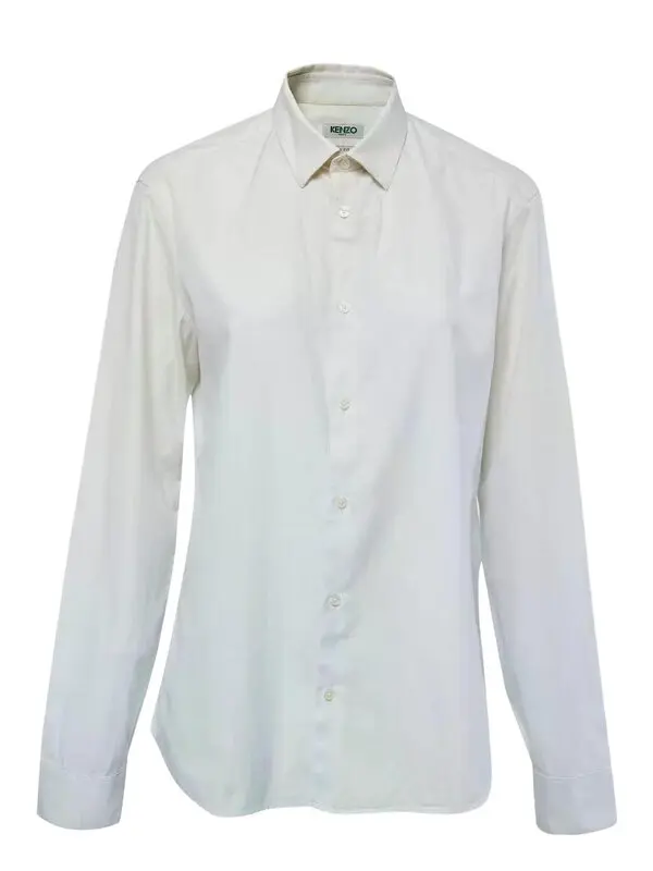 Kenzo Crepe Long-sleeve Shirt - White