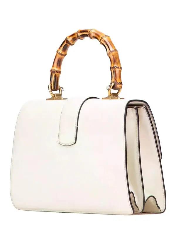 Gucci Leather Bamboo Dionysus Web Satchel - White