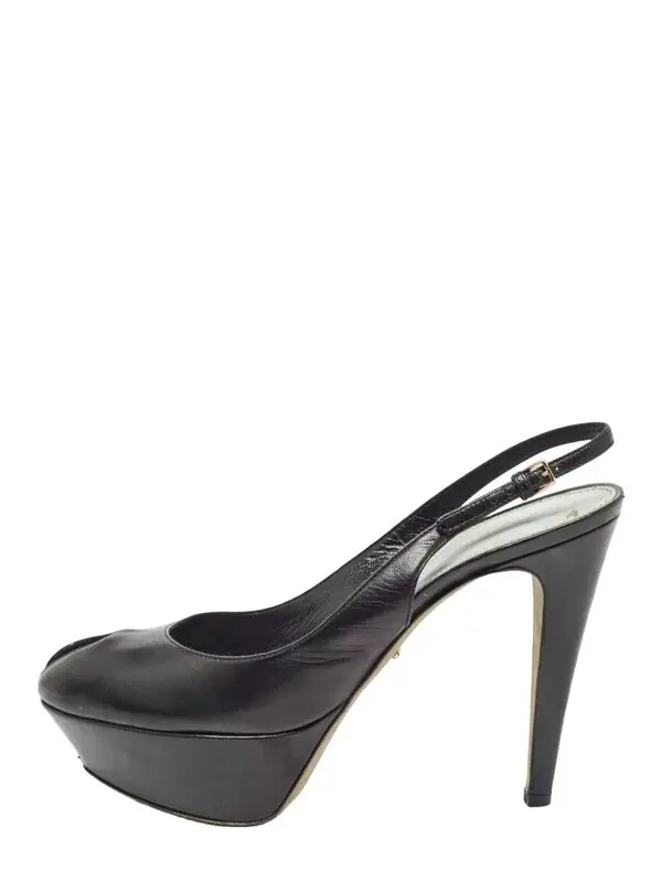 SERGIO ROSSI Peep-toe Platform Pumps - Black