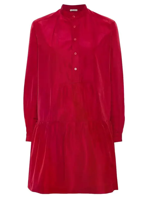 Miu Miu 2000s Satin Dress - Red