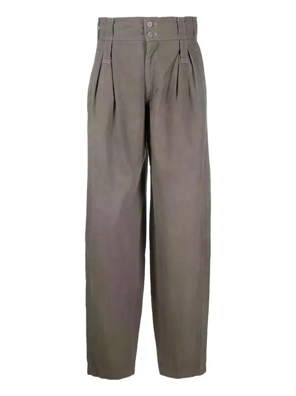 Versace 1980s High-waist Tapered Trousers - Grey