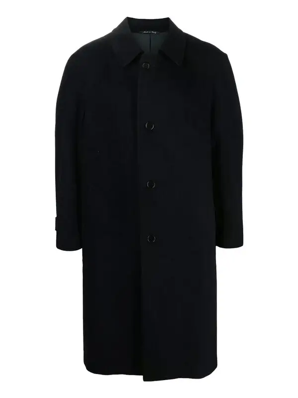 A.N.G.E.L.O. VINTAGE CULT 1980s Single-breasted Wool Coat - Blue