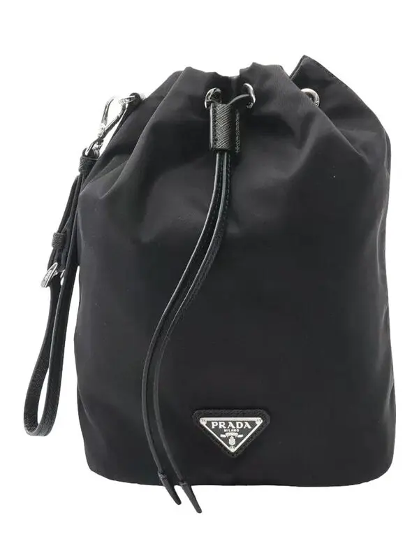 Prada 2013-2025 Tessuto Drawstring Pouch - Black