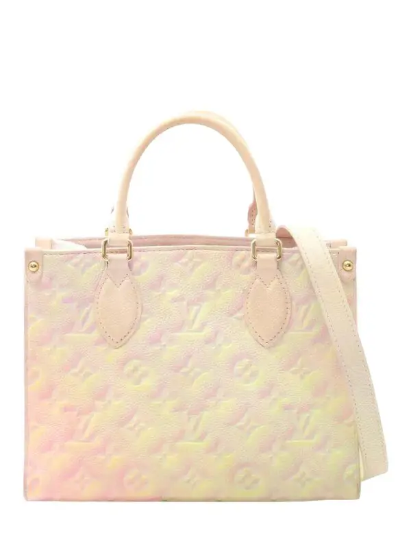 LOUIS VUITTON Monogram Empreinte Summer Stardust Onthego Pm Satchel - Pink