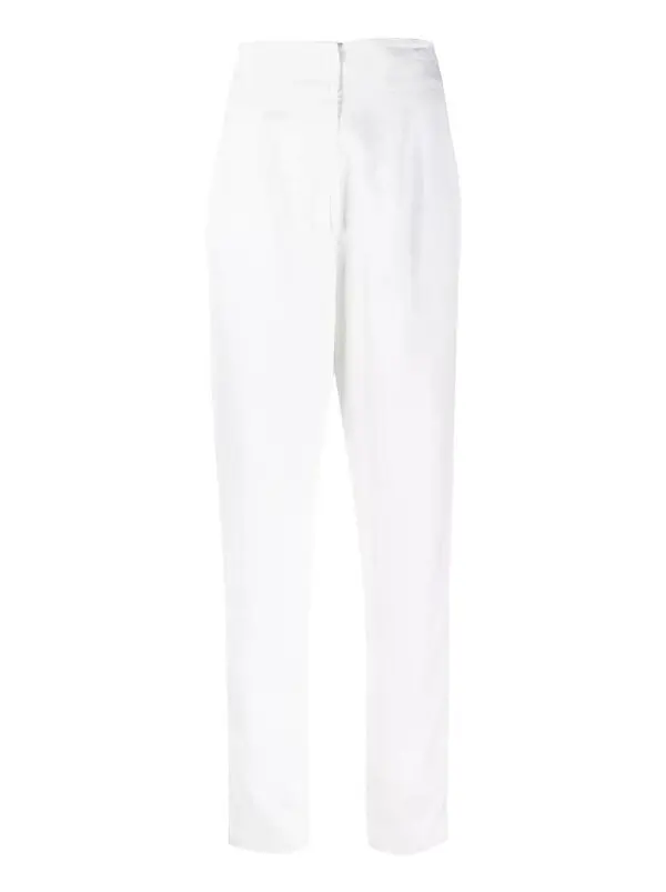 Versace 2000s High-waisted Straight-leg Trousers - White