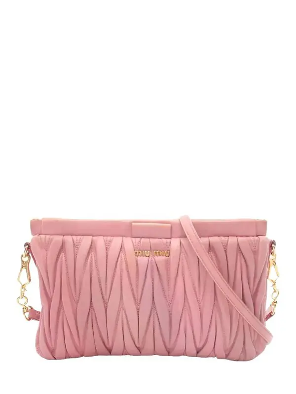 Miu Miu Matelassé Shoulder Bag - Pink