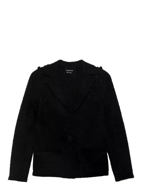 LANVIN Pre-owned 2010s Bouclé Jacket - Black