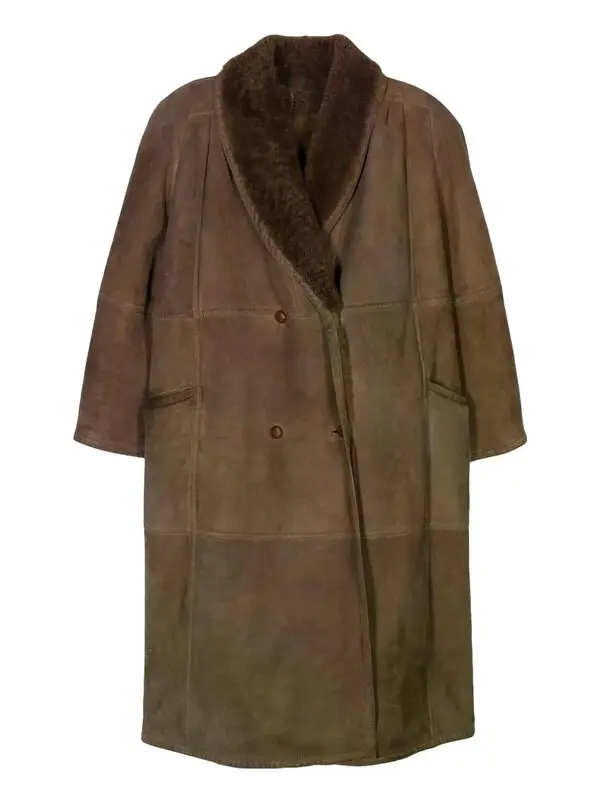 Valentino Garavani 1980s Shearling Coat - Brown