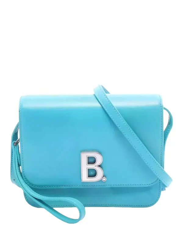 Balenciaga Pre-owned B Shiny Box Crossbody Bag - Blue