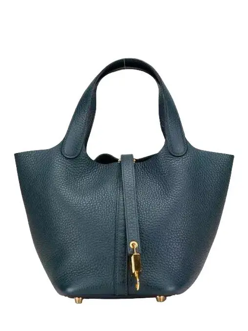 Hermès Clemence Picotin Lock 18 Handbag - Green