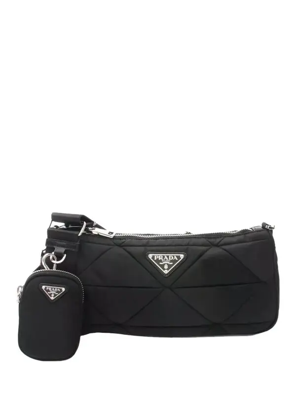 Prada 2020s Quilted Shoulder Bag - Black