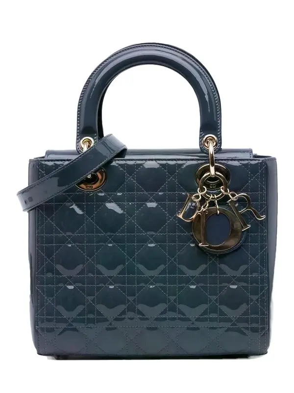 Dior 2020 Cannage Lady Satchel - Blue