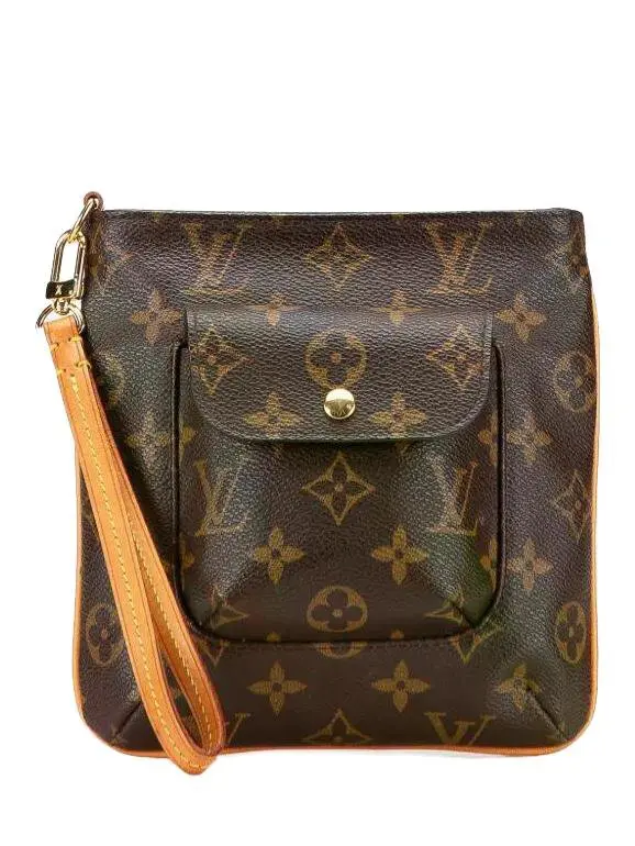 LOUIS VUITTON 2008 Monogram Partition Clutch Bag - Brown